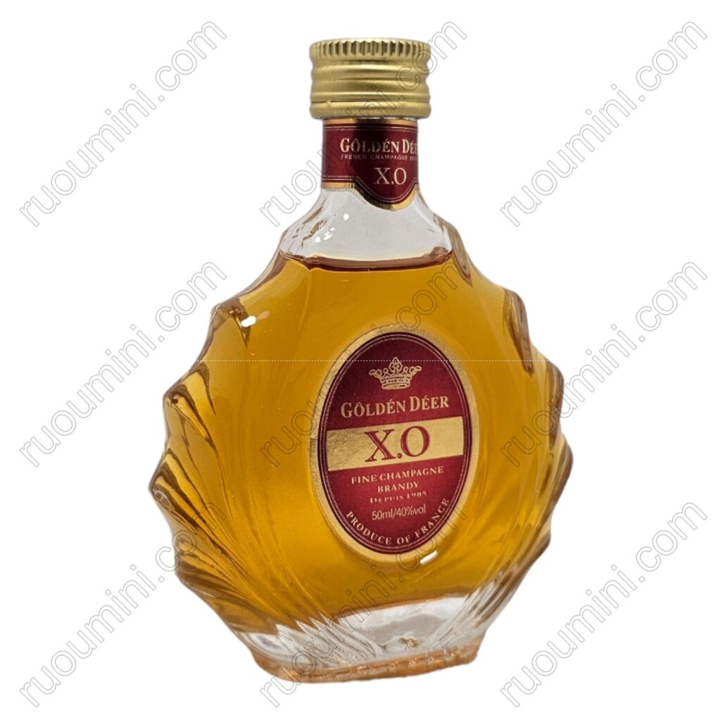 BRD-GOL-001 GOLDEN DEER XO BRANDY mini - Rượu Mini