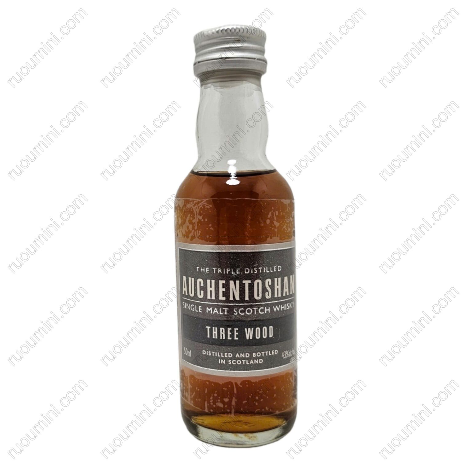 WH-AUC-003 AUCHENTOSHAN three wood whisky , miniature - Rượu Mini