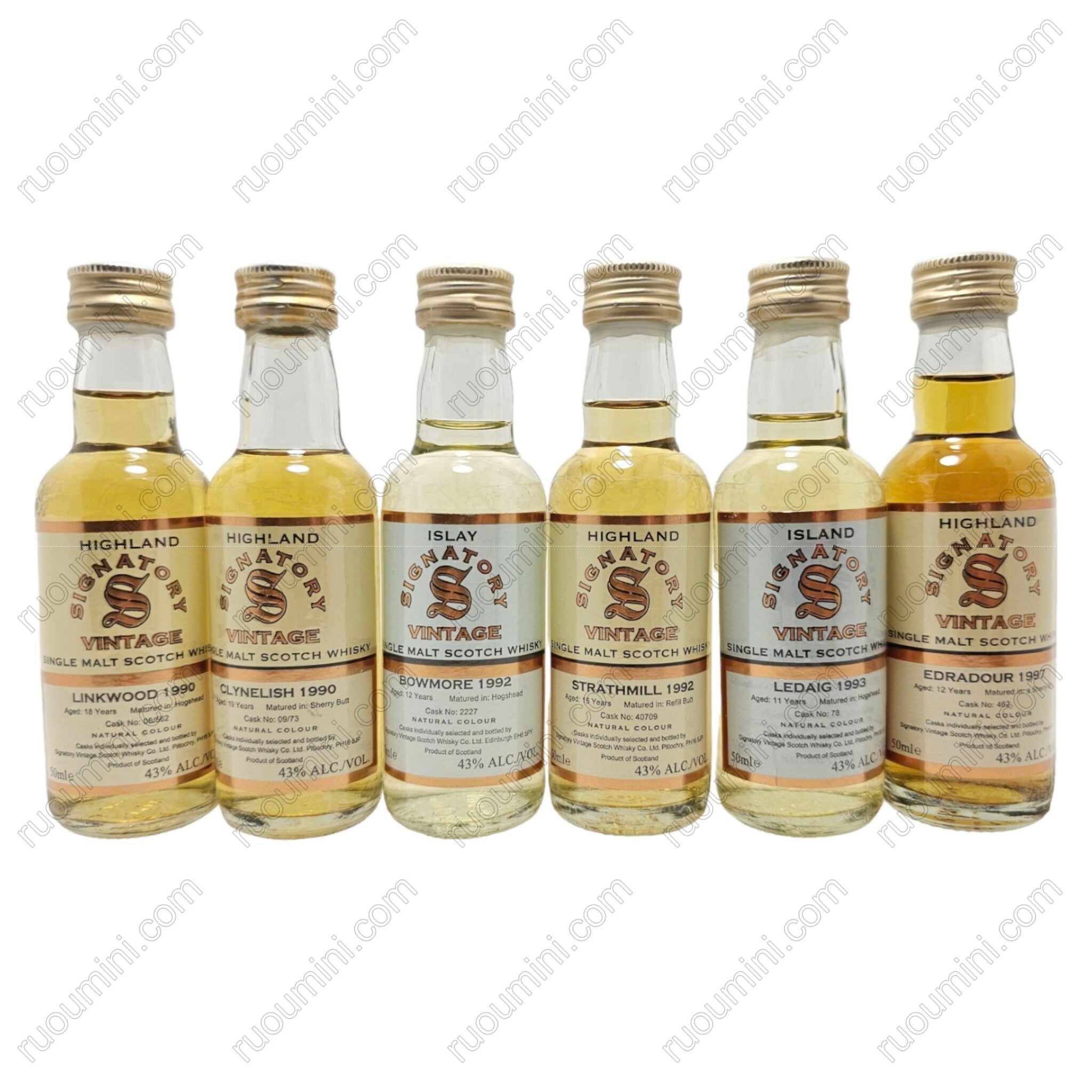 WH-ID-SIG-001 Extra rare SIGNATORY VINTAGE limited set 6 bottles - Rượu ...